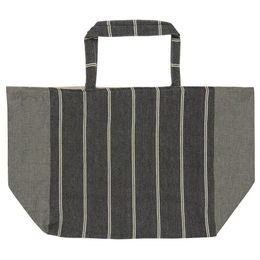 IB Laursen Tasche mit Muster reversibel groß, L45 x B22 x H40 cm, schwarz