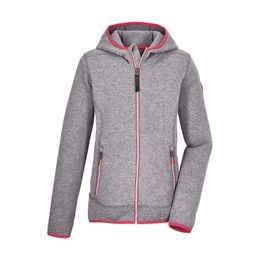 Killtec Fleecejacke &raquo;KOS 355 GRLS KNTFLC JCKT&laquo; grau 140 140 M&auml;dchen Strickfleecejacke mit Kapuze