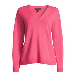 Manguun collection Pullover, V-Ausschnitt, für Damen, pink, S
