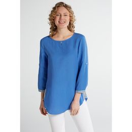 Eterna Longbluse &raquo;REGULAR FIT&laquo; blau 46 46 Ohne Kragen