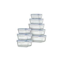 KHG Aufbewahrungsdosenset 8-teilig &brvbar; transparent/klar &brvbar; Kunststoff &brvbar; Ma&szlig;e (cm): B: 24,5 H: 16,5 &raquo; Sconto