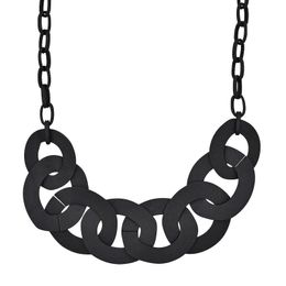 Steuer Collierkettchen »Metallcollier schwarz matt« schwarz 50cm Raffiniertes Metallcollier in matt schwarz