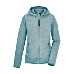 Killtec Fleecejacke &raquo;KOS 355 GRLS KNTFLC JCKT&laquo; graugr&uuml;n 128 128 M&auml;dchen Strickfleecejacke mit Kapuze