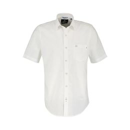 Lerros Kurzarmhemd &raquo;Unifarbenes Baumwoll-Leinenhemd&laquo; WHITE 3XL - extraweit extraweit 3XL Unifarbene Leinenoptik
