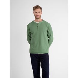 Lerros Langarmshirt &raquo;Serafino in Strukturqualit&auml;t&laquo; SAGE GREEN M M Wertige Strukturqualit&auml;t