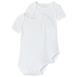 name it - Kurzarm-Body NBNBODY SOLID 2er-Pack in bright white, Gr.50