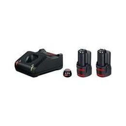 Bosch Starter-Set 12V (2x GBA 12V 3.0Ah + GAL 12V-40 Professional) schwarz, 2x Akku + Ladegerät Ausgangsspannung: 12 Volt Enthaltene Akkus: 2x 3 Ah Akku-Technologie: Lithium-Ionen Akku