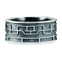 CAI Ring 925/- Sterling Silber ohne Stein Matt (Größe: 060 (19,1))