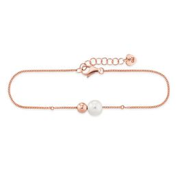 CAI Armband 925/- Sterling Silber Süßwasserzuchtperle 16+3cm rotvergoldet