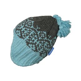 Finkid - Strick-Wintermütze PEPPI mit Wolle in smoke blue/charcoal, Gr.48-50