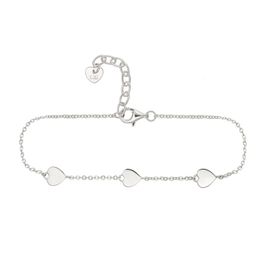 CAI Armband 925 Sterling Silber rhodiniert Herz 925/- Sterling Silber ohne Stein 16+3cm rhodiniert