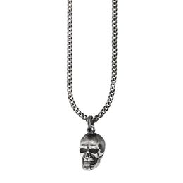 CAI Anhänger mit Kette Totenkopf 925/- Sterling Silber ohne Stein 60cm Matt