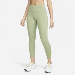 Nike Fast 7/8-Lauf-Leggings mit mittelhohem Bund und Taschen für Damen - Grün