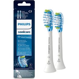 PHILIPS SONICARE Aufsteckbürsten Premium Plaque Defense, weiß, weiß