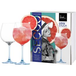 Eisch Cocktailglas SECCO FLAVOURED, Kristallglas, Côte d`Azur, Handarbeit, 735 ml, 2tlg., Made in Germany, blau