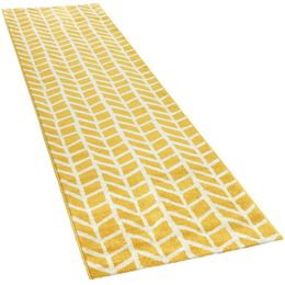 Läufer Pattern 120, Paco Home, rechteckig, Höhe: 15 mm, Teppich-Läufer, Kurzflor, modernes geometrisches Design, gelb