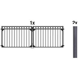 Alberts Zaundoppeltür Circle, Breite: 300 cm, Höhe: 100 und 120 cm, schwarz