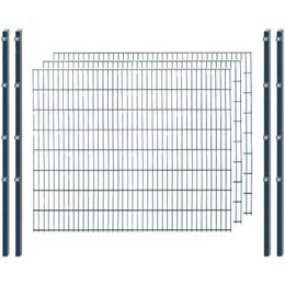 Arvotec Doppelstabmattenzaun EXCLUSIVE 163 zum Einbetonieren, (Set), Zaunhöhe 163 cm, Zaunlänge 2 - 60 m, grau