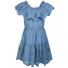Mayoral - Kleid ALPENBLUME mit Rüschen in blau, Gr.116
