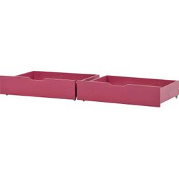 Hoppekids Bettschubkasten ECO Comfort (2 St), auf Rollen in verschiedenen Farben erhältlich 2 St., rosa