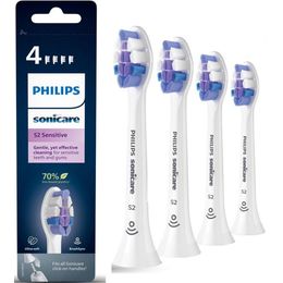 PHILIPS SONICARE Aufsteckbürsten Sensitive HX6054/10, für sensible Zähne und Zahnfleisch, weiß