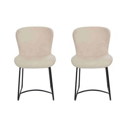 JVmoebel Stuhl Esszimmerstuhl 2x Stühle Esszimmer Modern Stuhle Metall Design