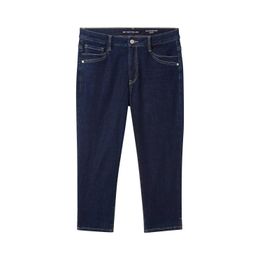 Tom Tailor Damen Kate Caprijeans, blau, Uni, Gr. 28