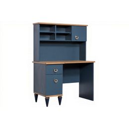 JVmoebel Schreibtisch Moderner Blauer Kinder Schreibtisch Luxuriöses Holz Regal Einrichtung (1-St.