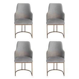 JVmoebel Stuhl Moderne grau Esszimmerstühle stilvoll Küchenstühle Luxus Design