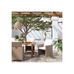 vidaXL Gartenstuhl, beige