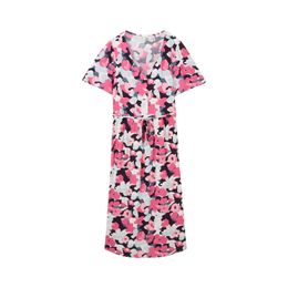 Tom Tailor Damen Kleid mit Print, rosa, Allover Print, Gr. 46