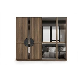 JVmoebel Schlafzimmer-Set Luxuriöse Schlafzimmer Set aus Bett 2x Nachttische und Kleiderschrank