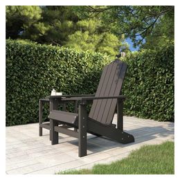 vidaXL Gartenstuhl Adirondack-Gartenstuhl HDPE Anthrazit