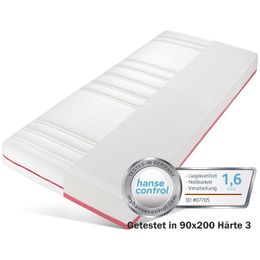 Taschenfederkernmatratze Active Flex, BeSports, 22 cm hoch, Matratze in 90x200 cm und weiteren Größen erhältlich, Wendematratze, weiß