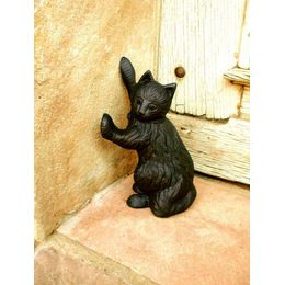 Antikas Dekofigur Türstopper schwarze Katze