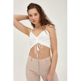 QUZU Crop-Top Shirttop Top Oberteil Spaghetti Bustier Tanktop (1tlg)