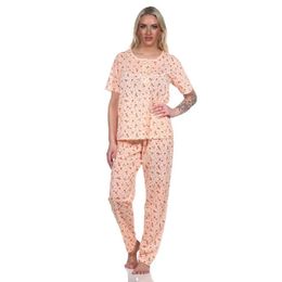 EloModa Pyjama Damen Pyjama Hose & Shirt Schlafanzug Pyjama-Set; Gr. M L XL 2XL (2 tlg)