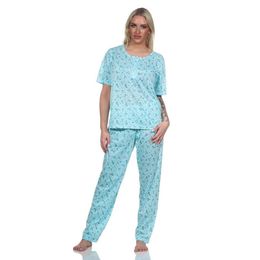 EloModa Pyjama Damen Pyjama Hose & Shirt Schlafanzug Pyjama-Set; Gr. M L XL 2XL (2 tlg)