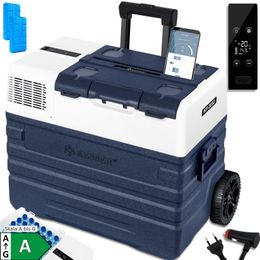 Kesser® Kompressor Kühlbox elektrisch Gefrierbox, Mit APP-Steuerung USB-Anschluss 12/24 V 230V, +Teleskopstange Räder Kühlschrank Kühlung bis -20 °C für Auto, Lkw, Boot, Reisemobil, Camping