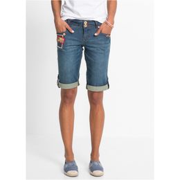 bonprix Jeans-Shorts, blau, mit Baumwolle