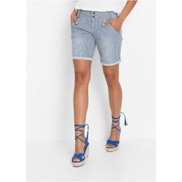 bonprix Jeans-Bermuda Low Waist, blau, mit Baumwolle