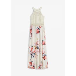 bonprix Sommer-Maxikleid mit Blumen-Print und Spitze