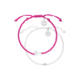 PURELEI Pink Island Armband Set, verstellbare Länge