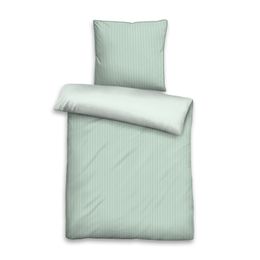 SONSTIGE Bettwäsche SATIN salbei (BL 135x200 cm) BL 135x200 cm grün Bettbezug Bettzeug