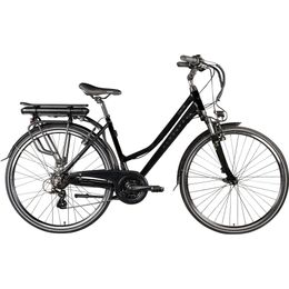 Zündapp E-Bike ZÜNDAPP "Z802 Damen" E-Bikes Gr. 48 cm, 28 Zoll (71,12 cm), schwarz (schwarz, grau) E-Bikes