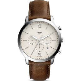 Chronograph Fossil "NEUTRA, FS5380" Armbanduhren braun Herren Quarzuhren