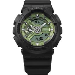 Chronograph Casio G-SHOCK Armbanduhren schwarz (schwarz, hellgrün) Herren Uhren