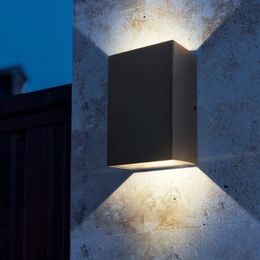 Wandleuchte Paco Home "EMMA" Lampen Gr. Höhe: 16 cm, grau Außenwandleuchte LED Außenwandleuchten