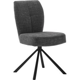 Esszimmerstuhl MCA furniture "KEA" Stühle Gr. B/H/T: 48 cm x 88 cm x 61 cm, Metall, grau (anthrazit, schwarz matt lackiert) Küchenstühle