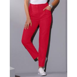 CRÉATION L Bundfaltenhose CREATION L Gr. 18, Kurzgrößen, rot Damen Hosen Bundfaltenhosen